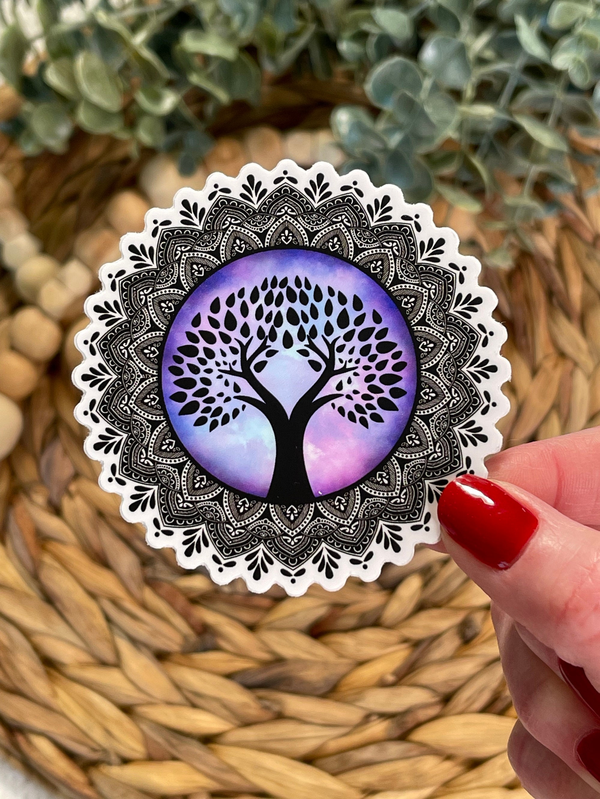 Purple Zen Tree Tree of Life Boho Car Decal Amethyst Tree of - Etsy