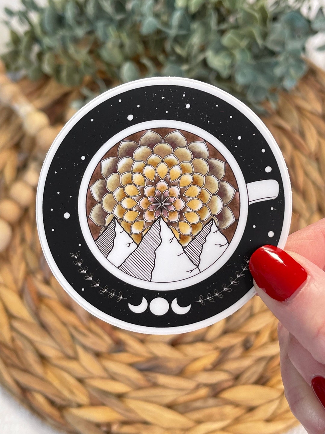 Mocha Sticker, Coffee Cup Sticker, Coffee Vinyl Sticker, Coffee Laptop ...