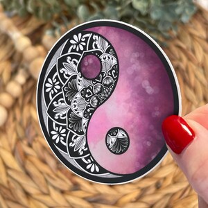 Yin Yang Sticker, Yin Yang Watercolor, Zen Sticker, Bumper Sticker ...