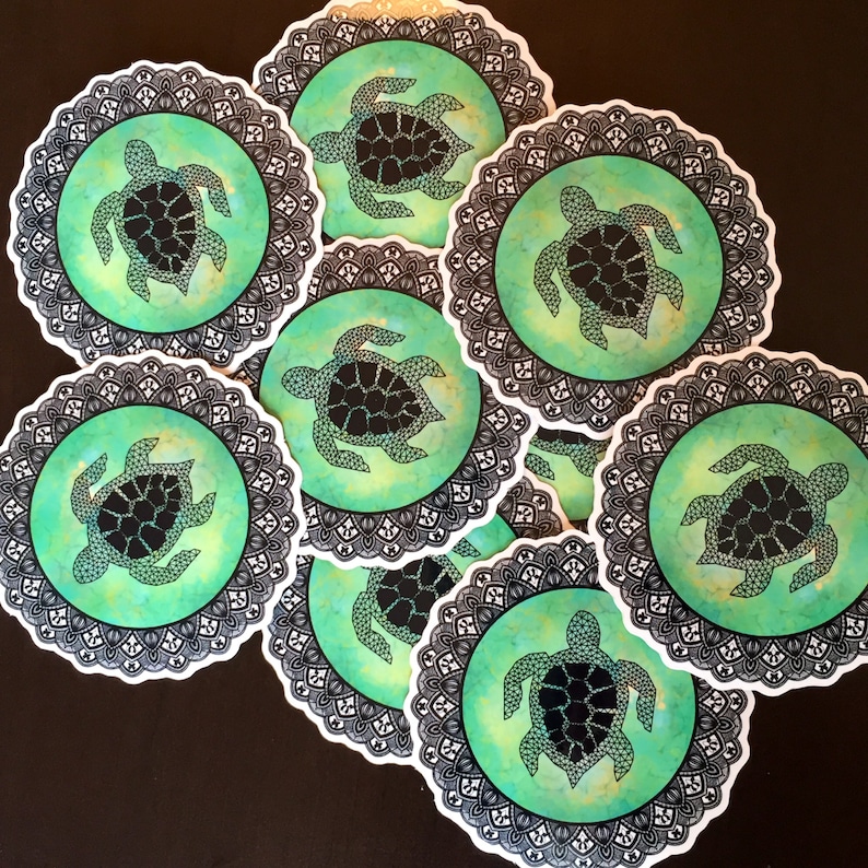 Turtle Sticker Turtle Sea Animal Sticker Ocean Sticker | Etsy