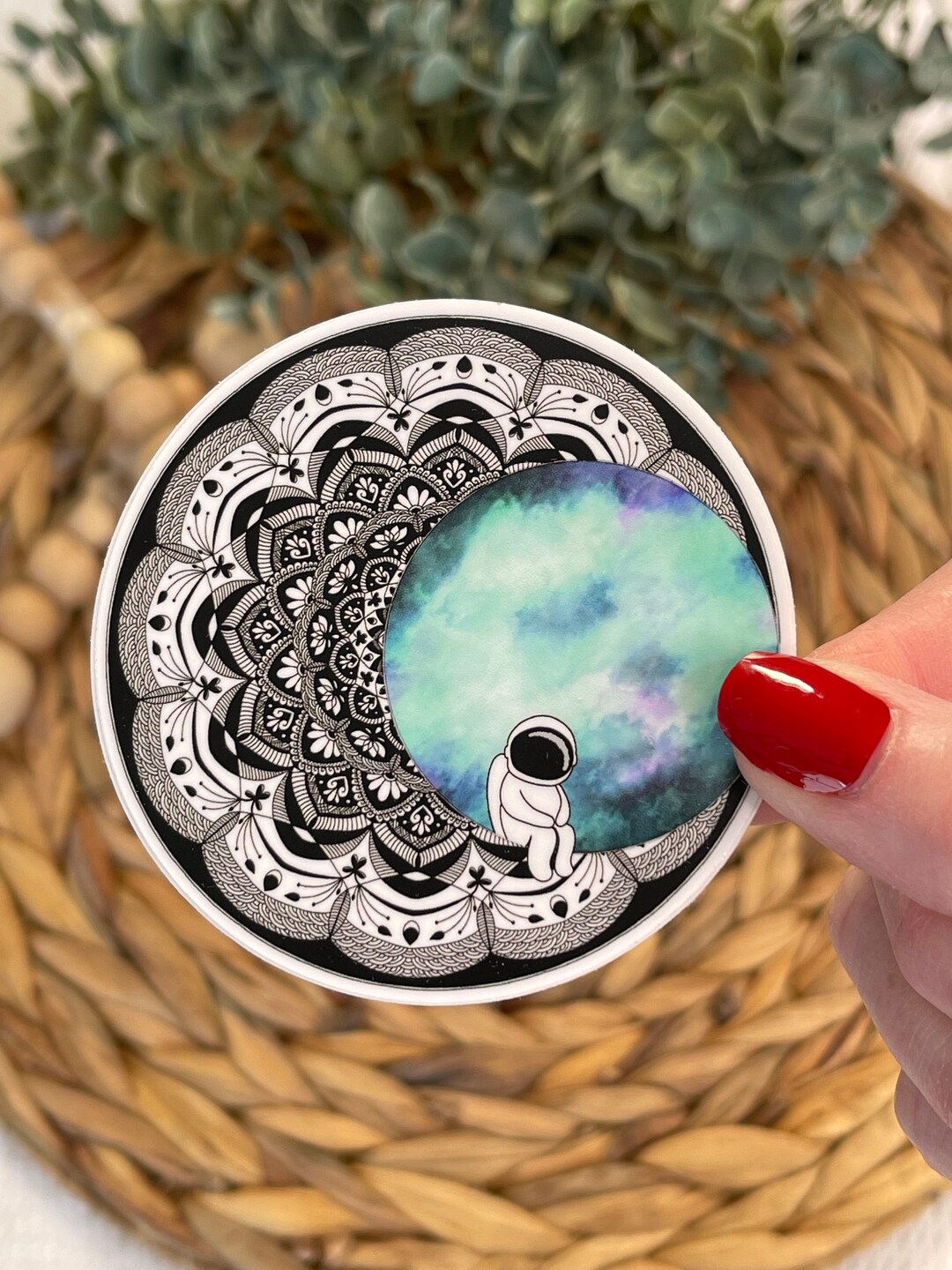 Moon Sticker, Astronaut Sticker, Space Sticker, Galaxy Sticker, Sticker ...
