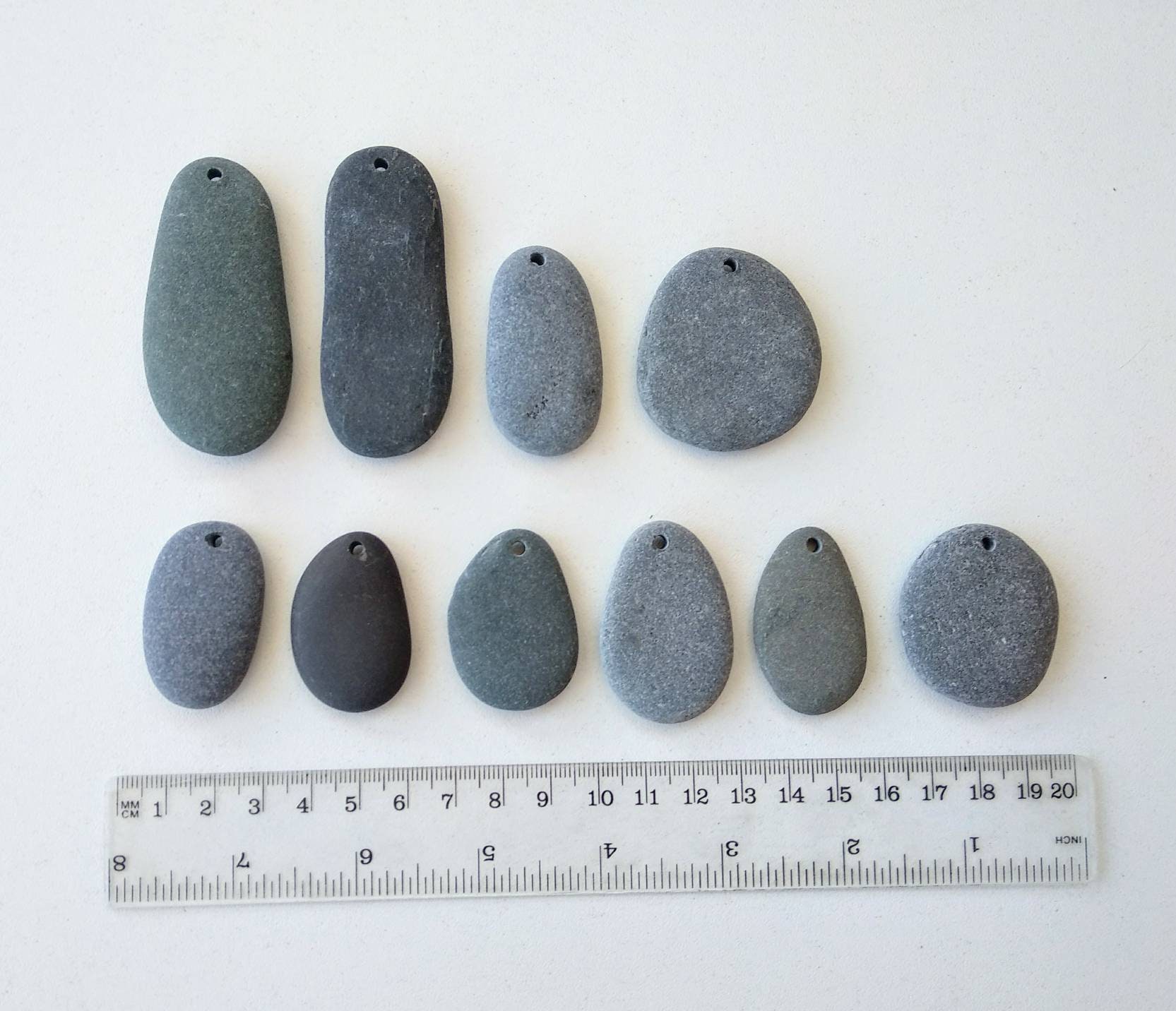 Pre-Drilled 10 Plain Flat Craft Rocks Top drilled pebbles | Etsy