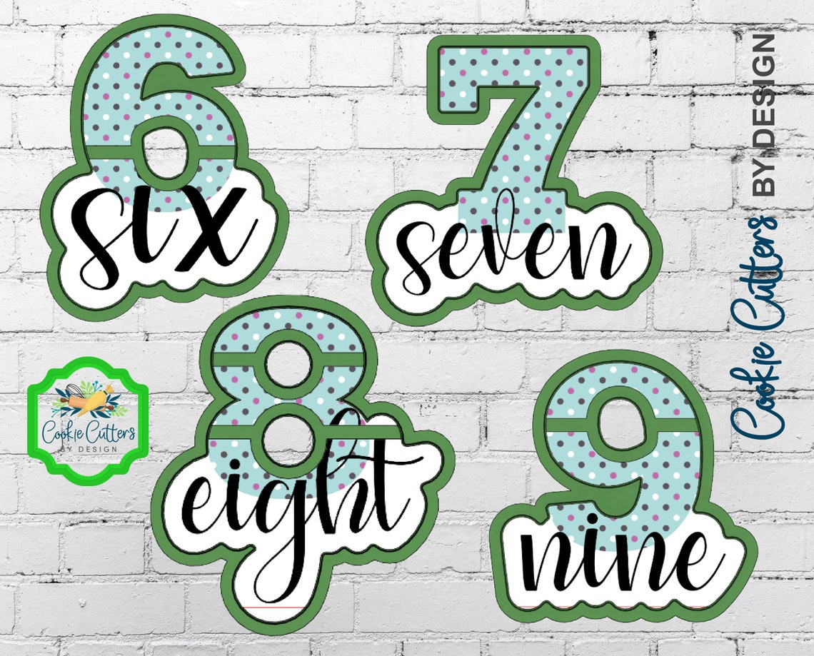 Hand Lettered Number Cookie Cutters and or Stencils - Etsy
