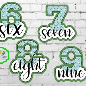 Hand Lettered Number Cookie Cutters and or Stencils - Etsy
