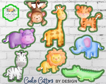 Safari, Jungle, Wild Animals Cookie Cutters, Set 1 of 2, Crocodile ...
