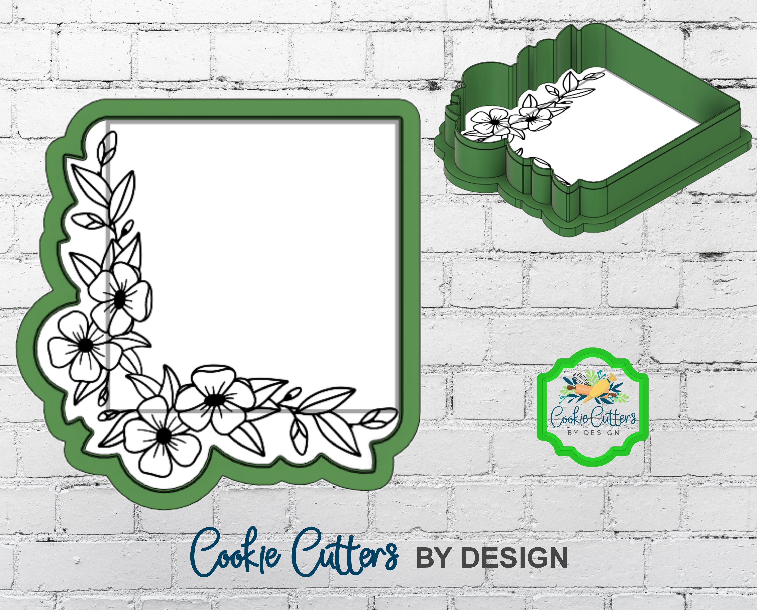 Floral Frame Square Cookie Cutter | Etsy