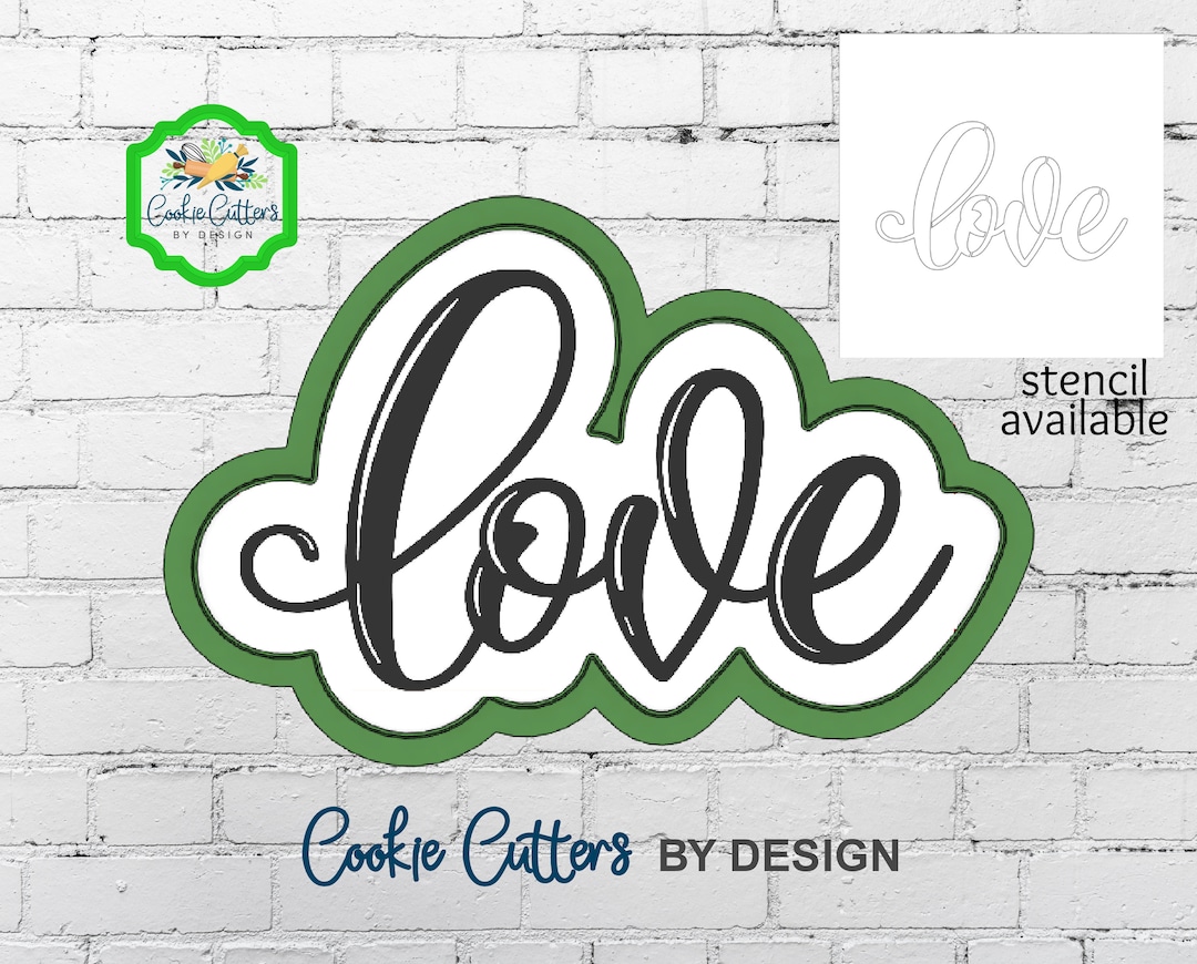 Love Word Cookie Cutter / Stencil Also Avialable - Etsy