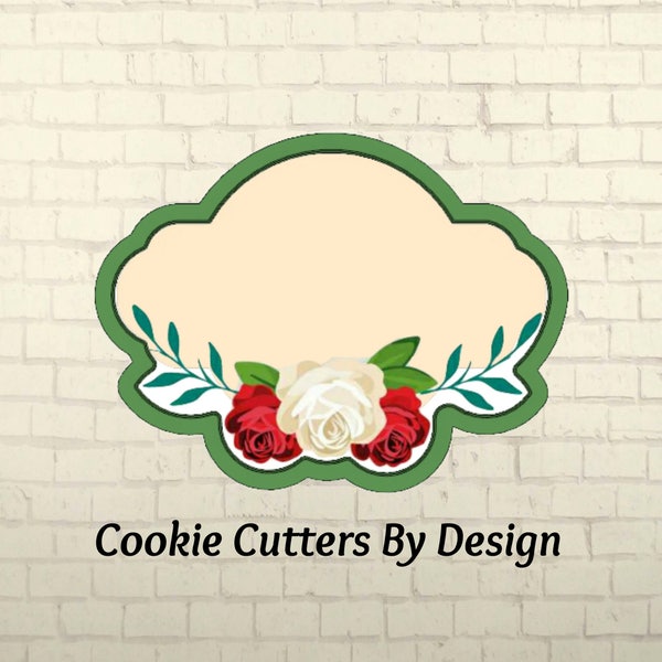Floral Plaque Cookie Cutter - Etsy