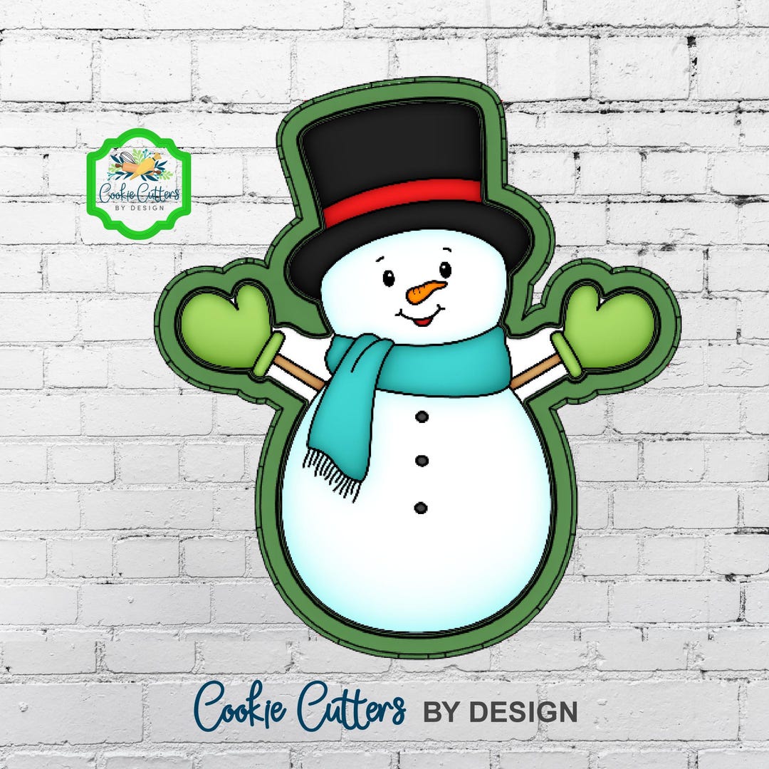 Snowman With Mittens Cookie Cutter - Etsy