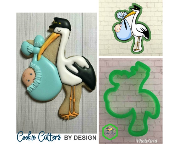 Stork and Baby Cookie Cutter | Etsy
