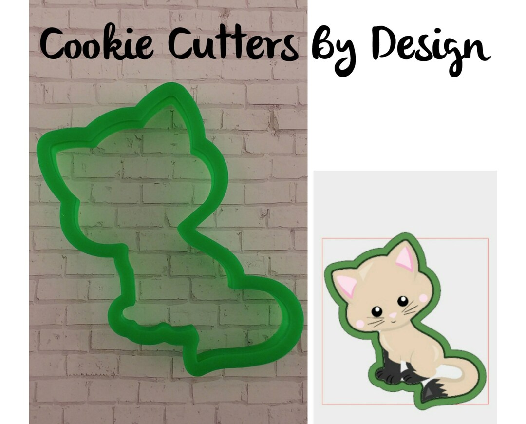 Cat Cookie Cutter / Kitty Cookie Cutter / Sitting Cat Cookie Cutter ...