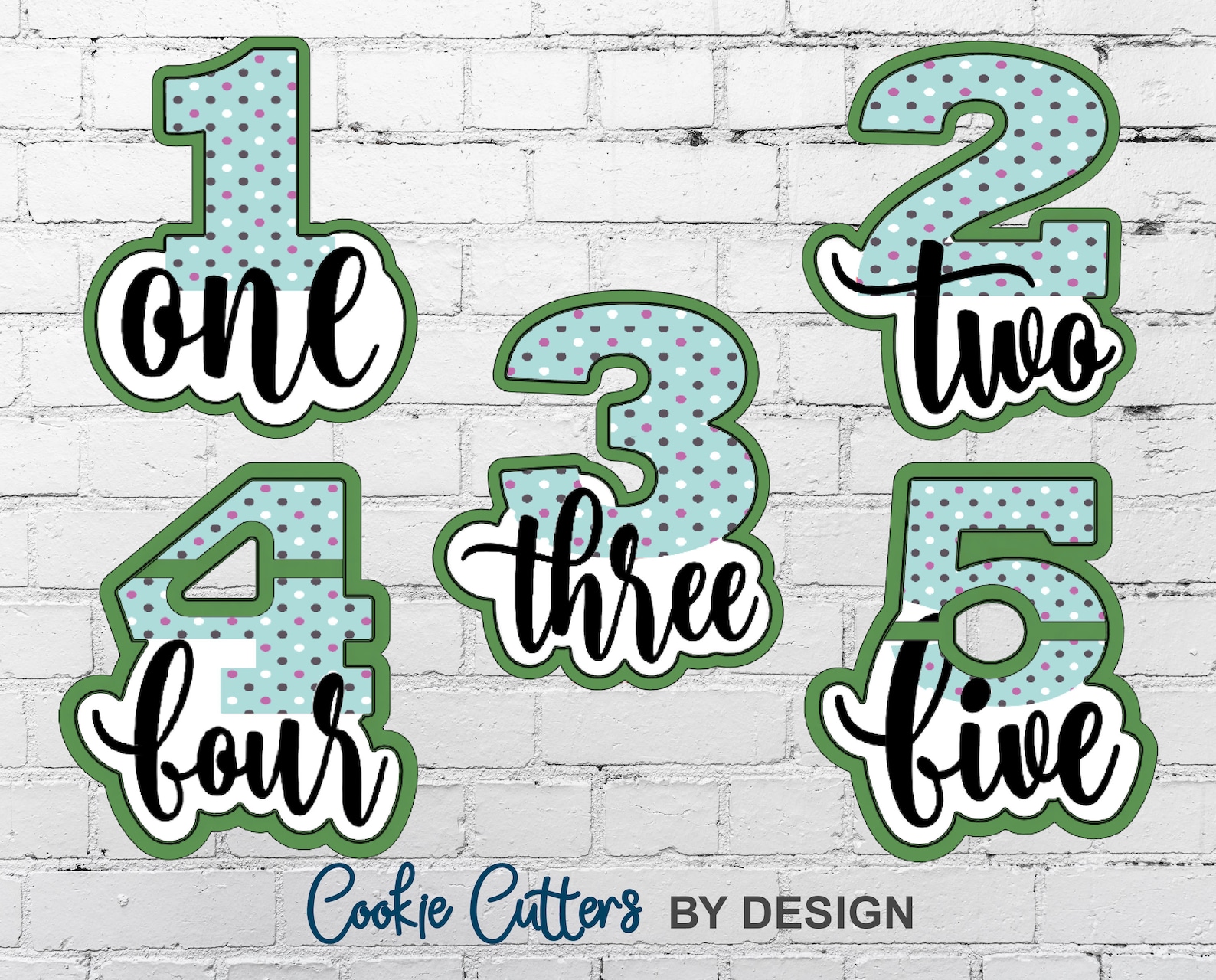 Hand Lettered Number Cookie Cutters and or Stencils | Etsy