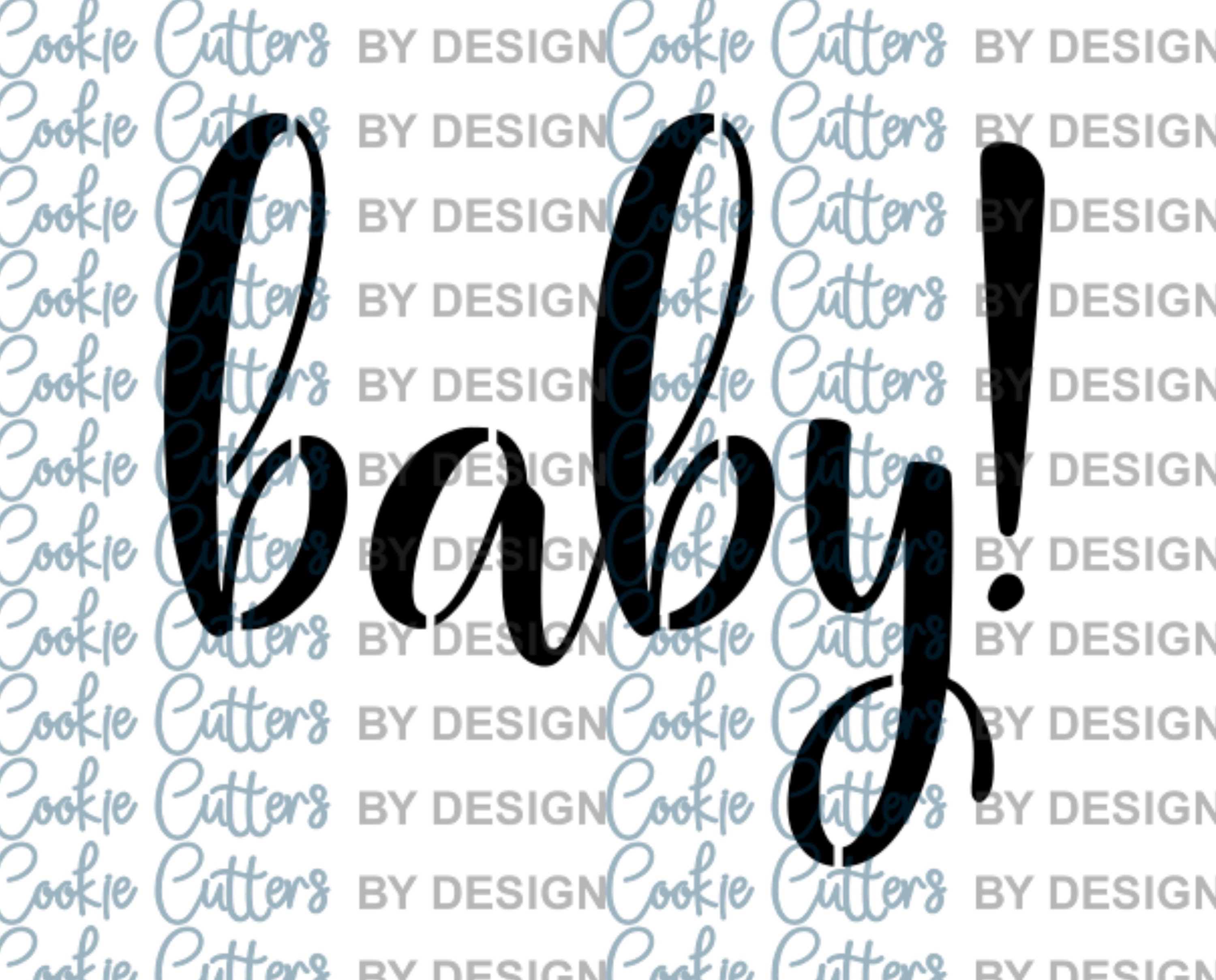 Hand Lettered Baby Word Cookie Cutter / Baby Shower Cookie - Etsy Canada