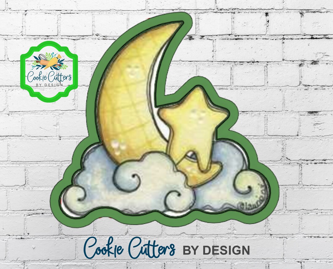 Moon Star and Clouds Cookie Cutter / Twinkle Twinkle Little Star Cookie Cutter - Etsy