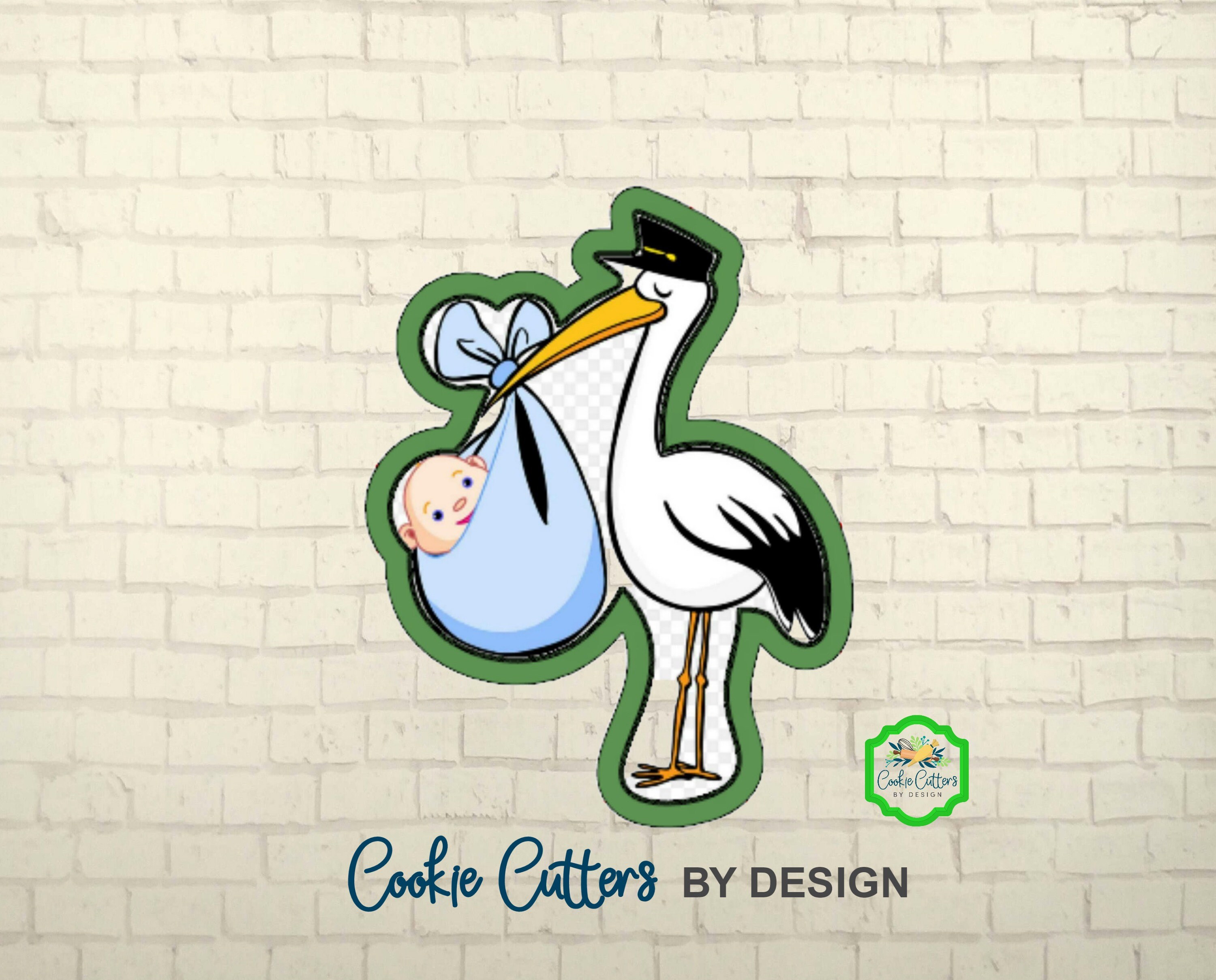 Stork and Baby Cookie Cutter - Etsy
