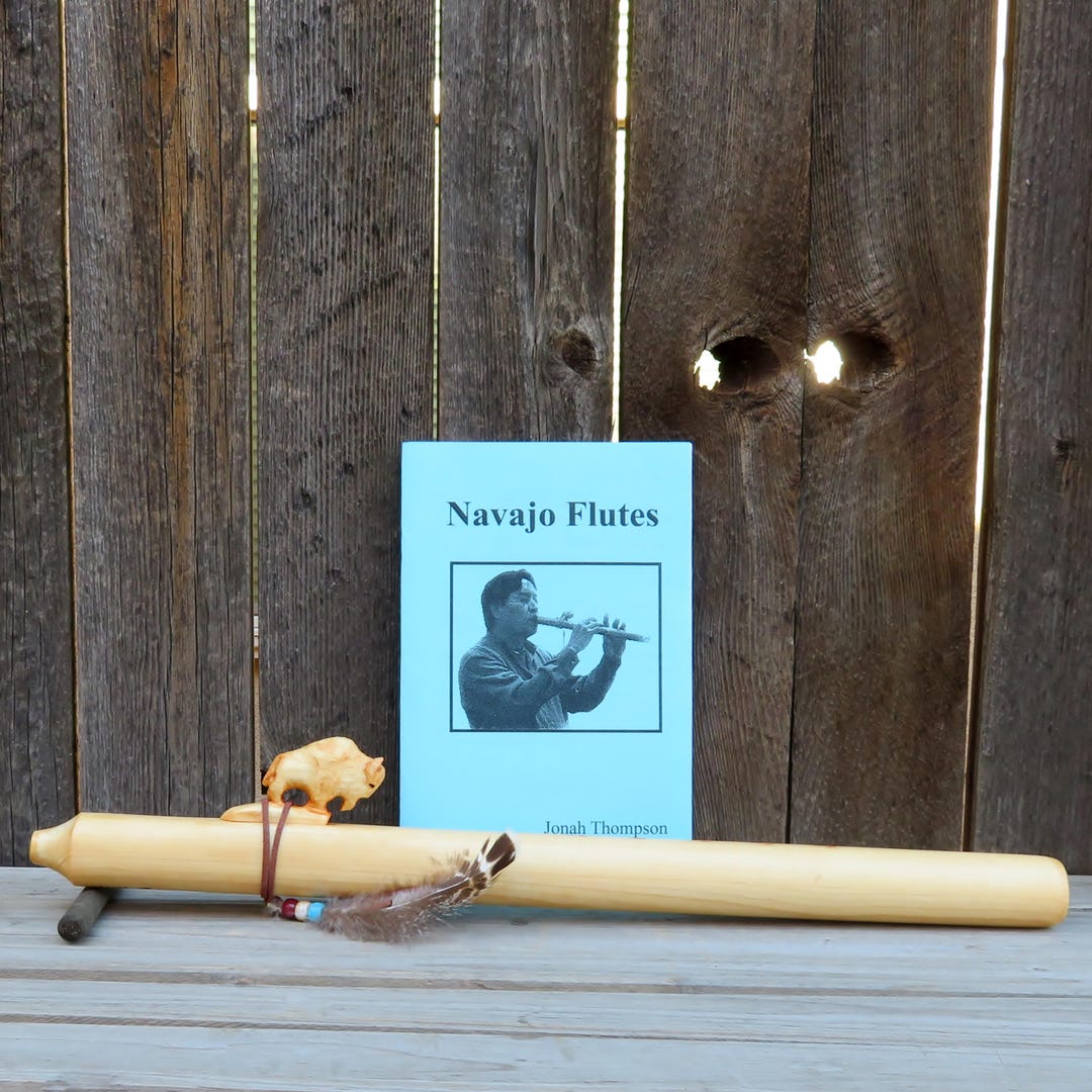 Native American Art-handmade Navajo/dine Pine BUFFALO TOTEM FLUTE-A ...