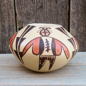 Native American Pottery - Hopi Handmade Pottery - Hand Coiled Pot With ...