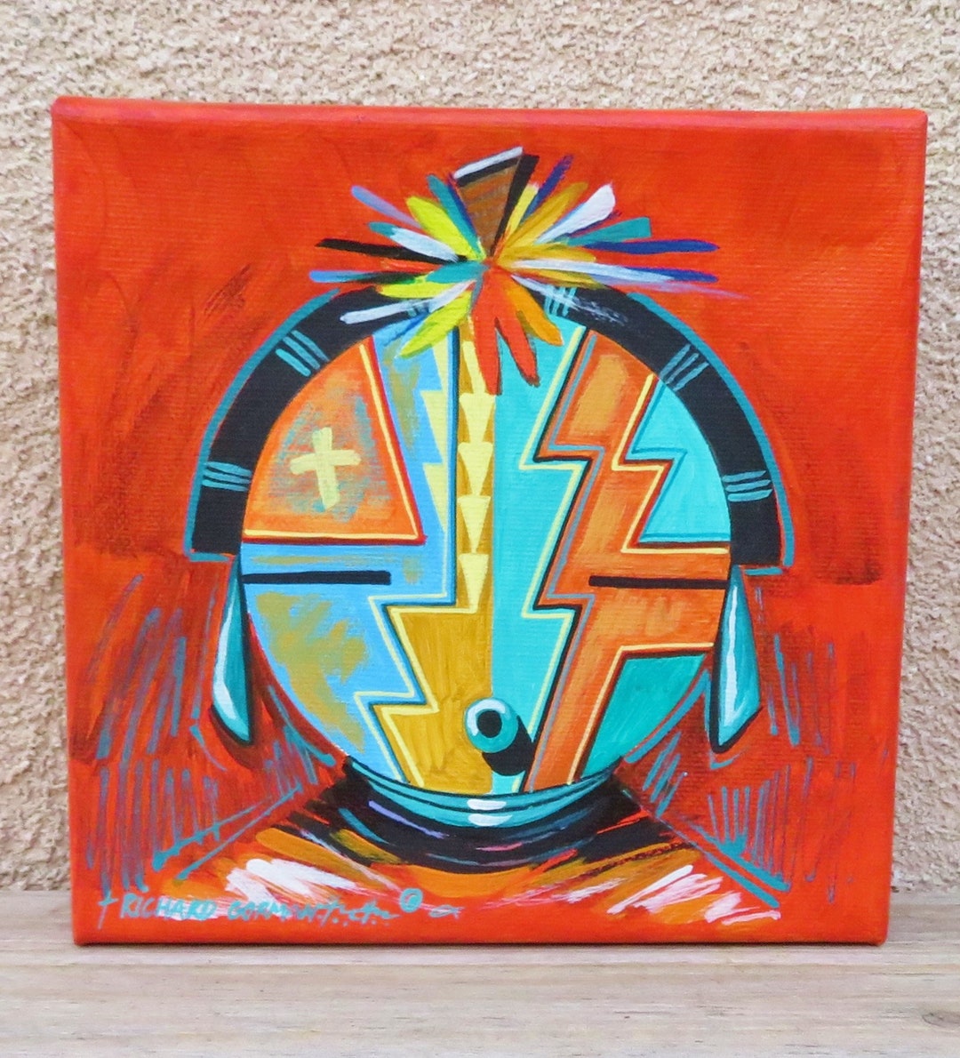 Hopi-original Acrylic Painting on Canvas-native American Art-hopi ...