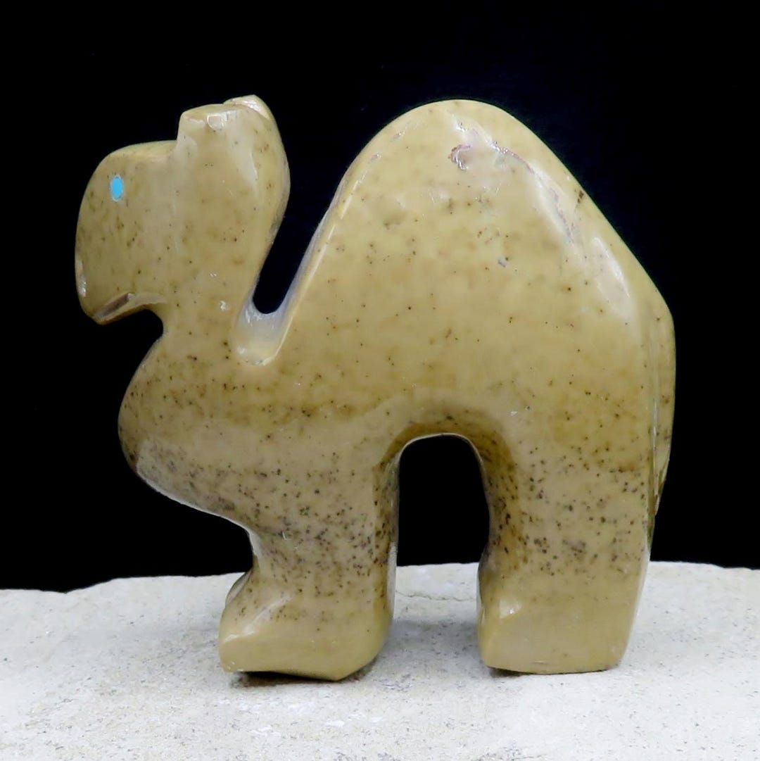 Zuni Fetish-native American Animal Carving-marble Camel-spirit Animal ...