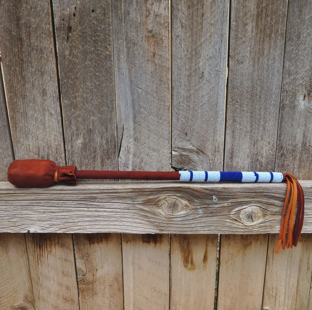 Cheyenne Drum Beater Authentic Native American Handmade Beaded Drum ...