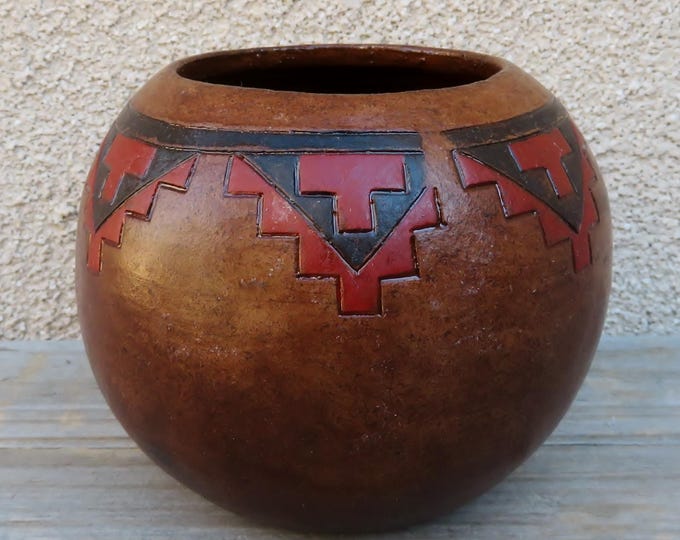Native American Pottery-authentic Clay Pottery-navajo Hand Built Pinon ...
