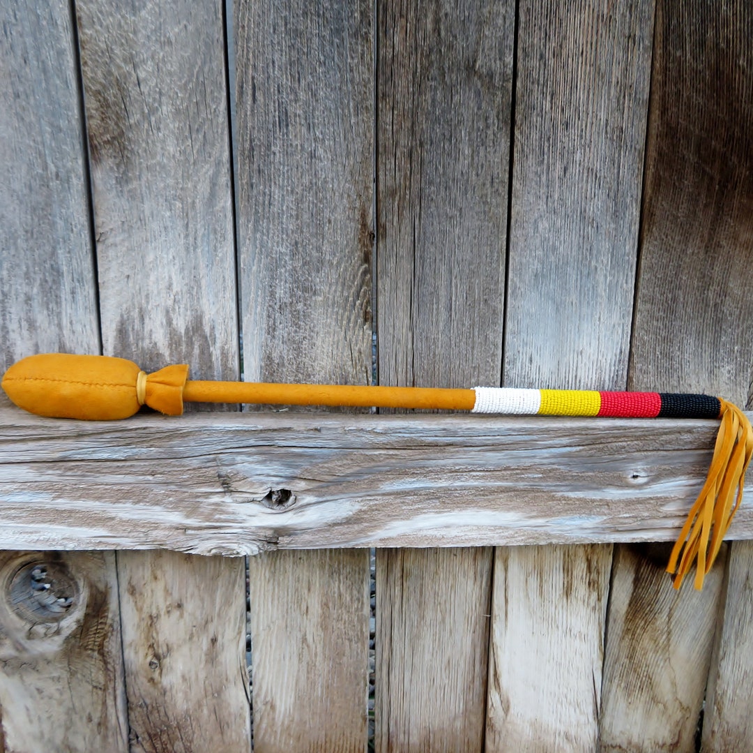 Cheyenne Drum Beater Authentic Native American Handmade Beaded Drum ...