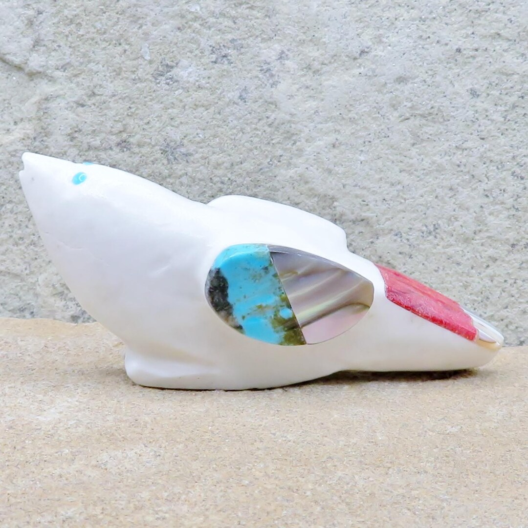 Zuni Fetish -authentic Native American Animal Carving-alabaster LOVELY ...