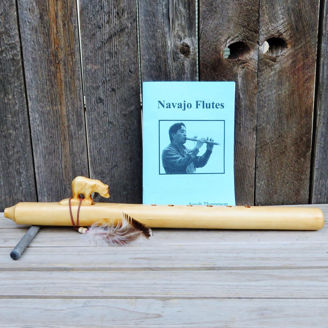 Native American Art-handmade Navajo/dine Pine BEAR TOTEM FLUTE-A Minor ...