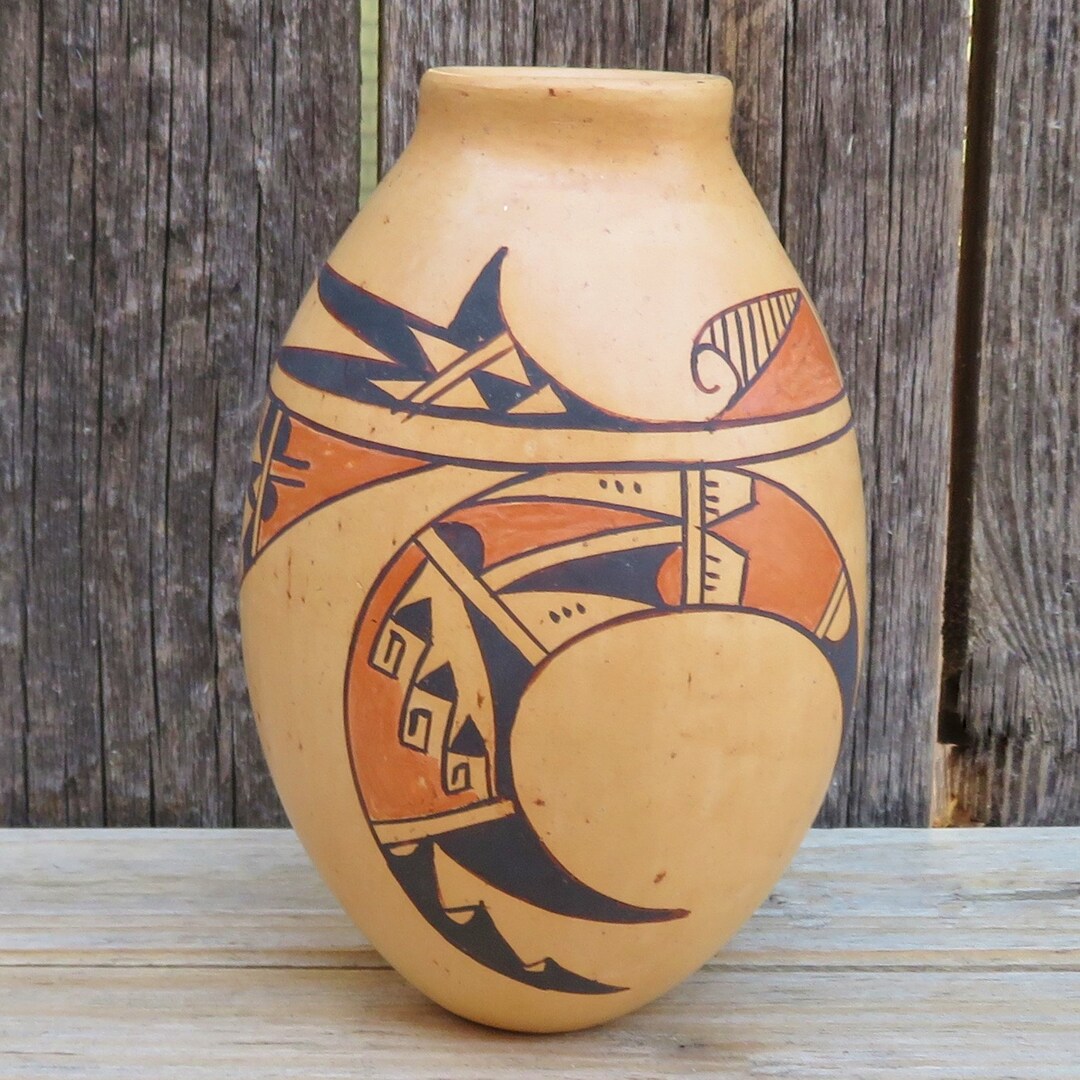 Native American Pottery Authentic Hopi Handmade Pottery-hand Coiled Pot ...
