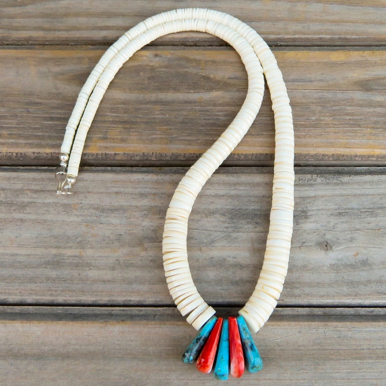 Native American Jewelry Santo Domingo/kewa-clam Shell Heishi - Etsy