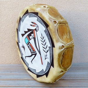 Native American Art-handmade Drum-large Navajo Hand Painted Cochiti ...