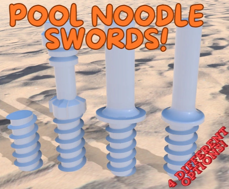 Pool Noodle Sword Hilt 3d-printed Beach Toy Waterlog Showrd Shaft Pool ...