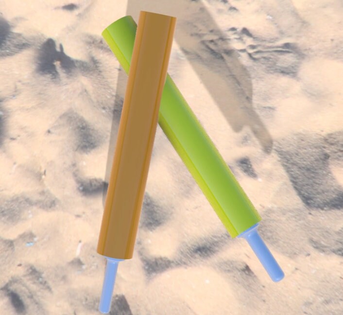 Pool Noodle Sword Hilt 3d-printed Beach Toy Waterlog Showrd Shaft Pool ...