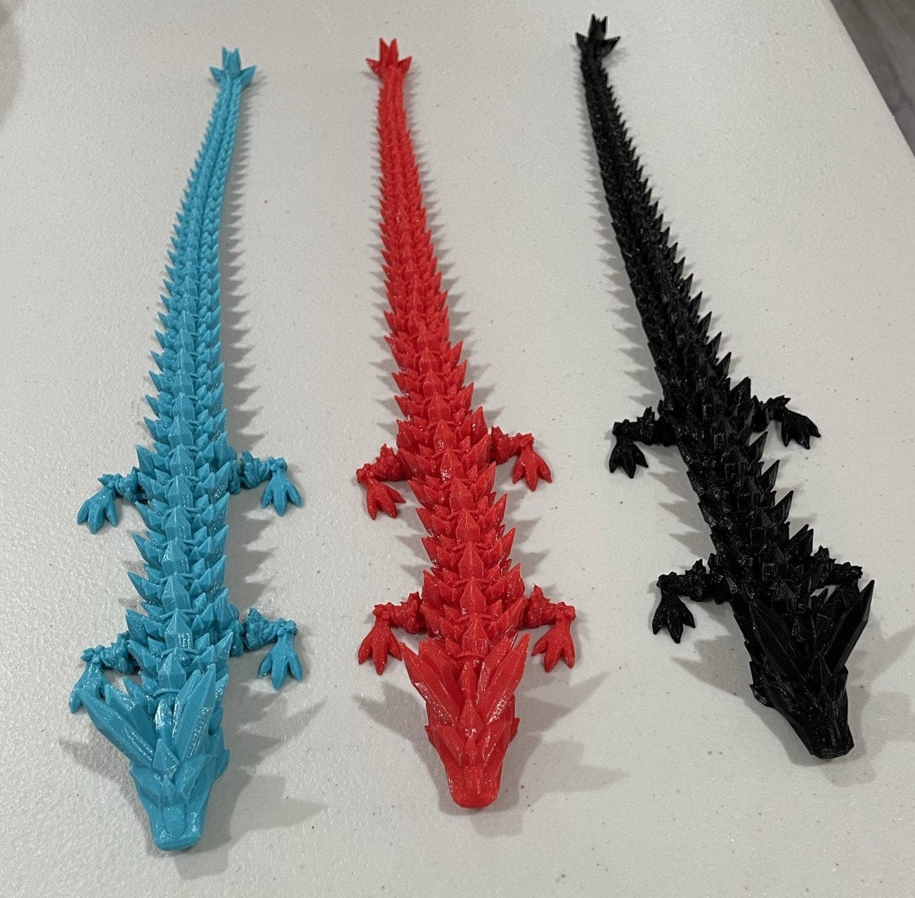 Flexi Dragon 3D Printed Dragon Articulated Dragon Fidget - Etsy