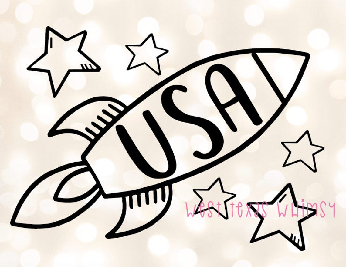 USA Rocket SVG, America Svg, 4th of July Svg, Boy 4th of July Svg ...