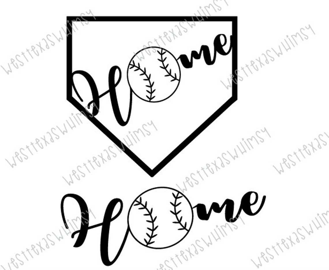 Baseball Home Plate SVG Softball Home Plate SVG Softball Mom | Etsy
