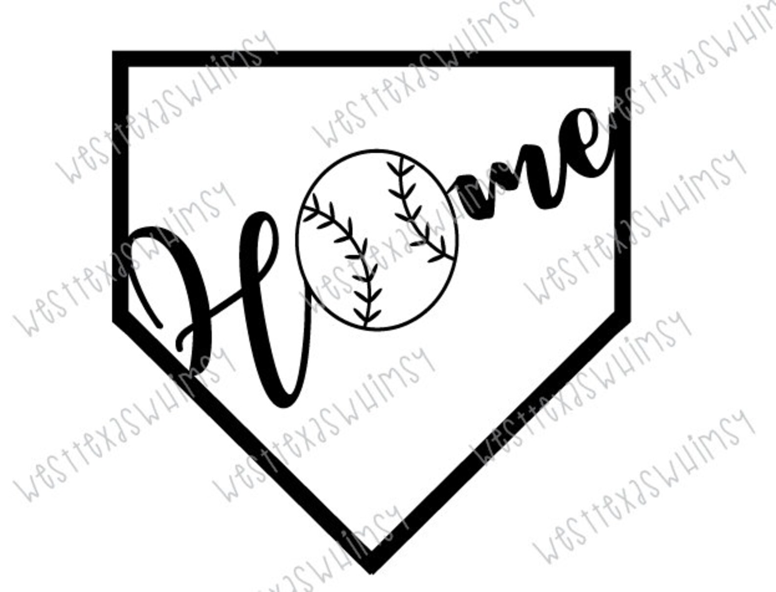 Baseball Home Plate SVG Softball Home Plate SVG Softball Mom - Etsy