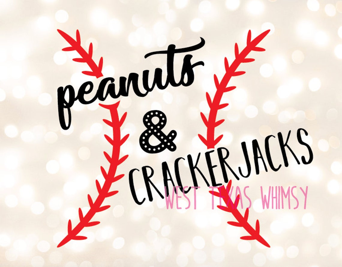 Peanuts & Crackerjacks SVG Baseball Svg Tee Ball Svg - Etsy