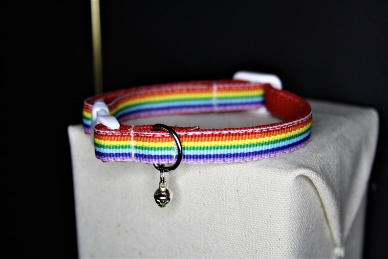 CAT COLLAR Kitten Collar PRIDE Rainbow Collar Handmade | Etsy