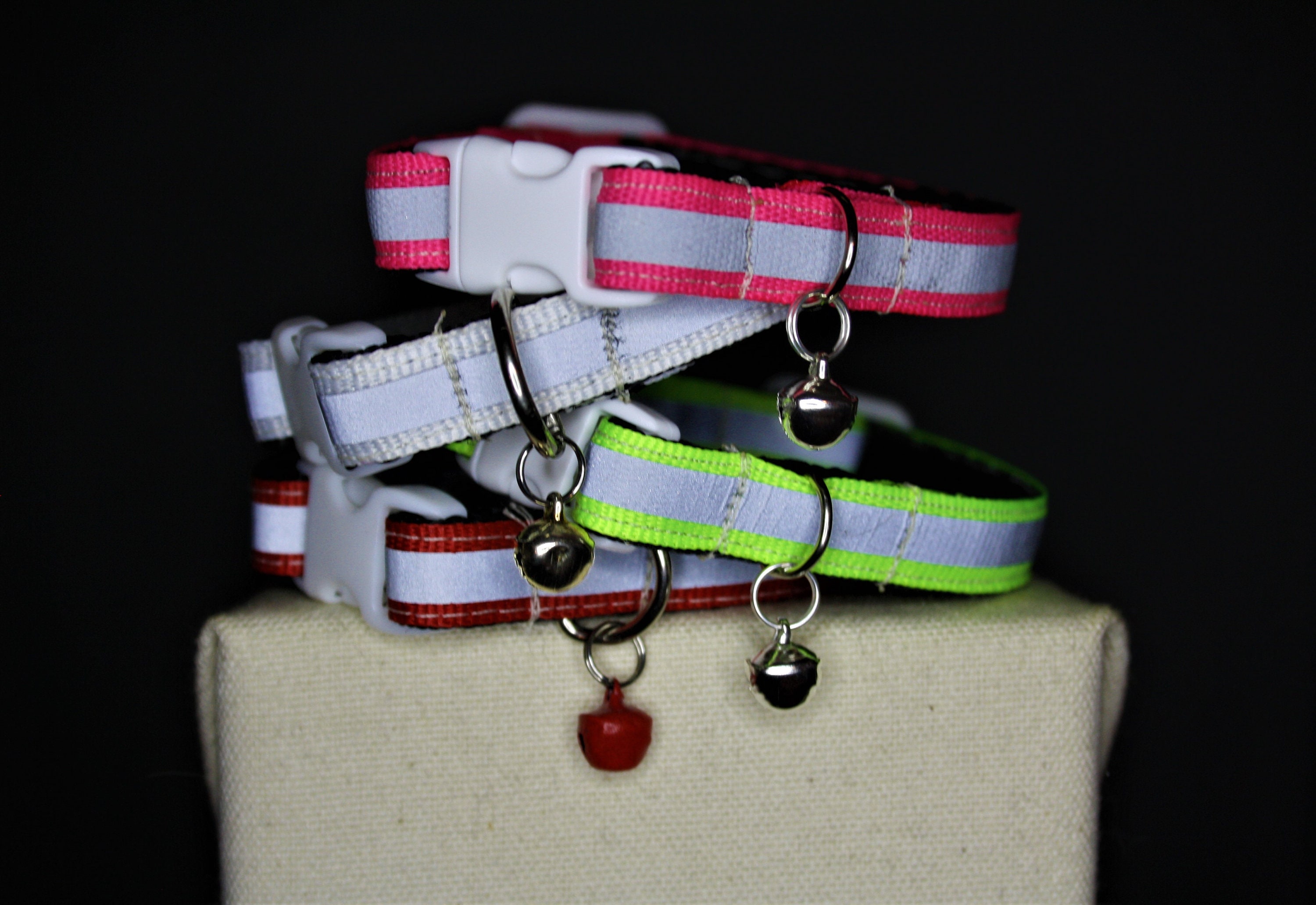 CAT COLLAR Kitten Collar Handmade Cat Collar Reflective | Etsy