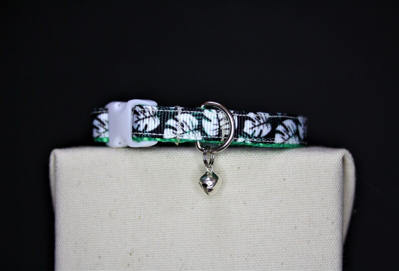 CAT COLLAR Kitten Collar Green Collar Tropical Exotic - Etsy