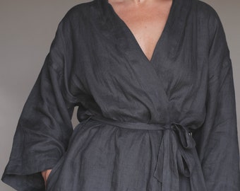 Linen robe | Etsy