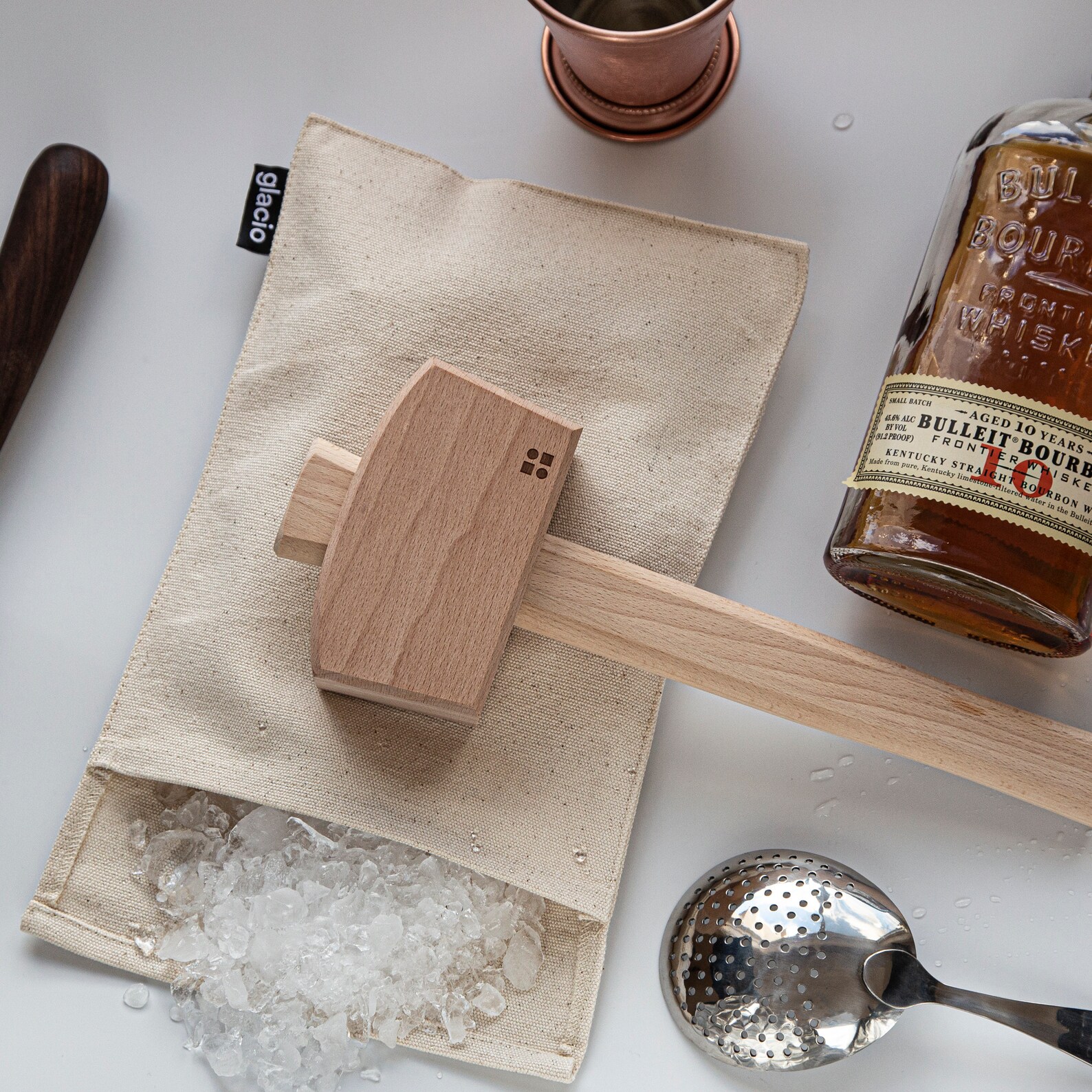 Glacio Ice Mallet and Lewis Bag Wood Hammer and Canvas Bag - Etsy