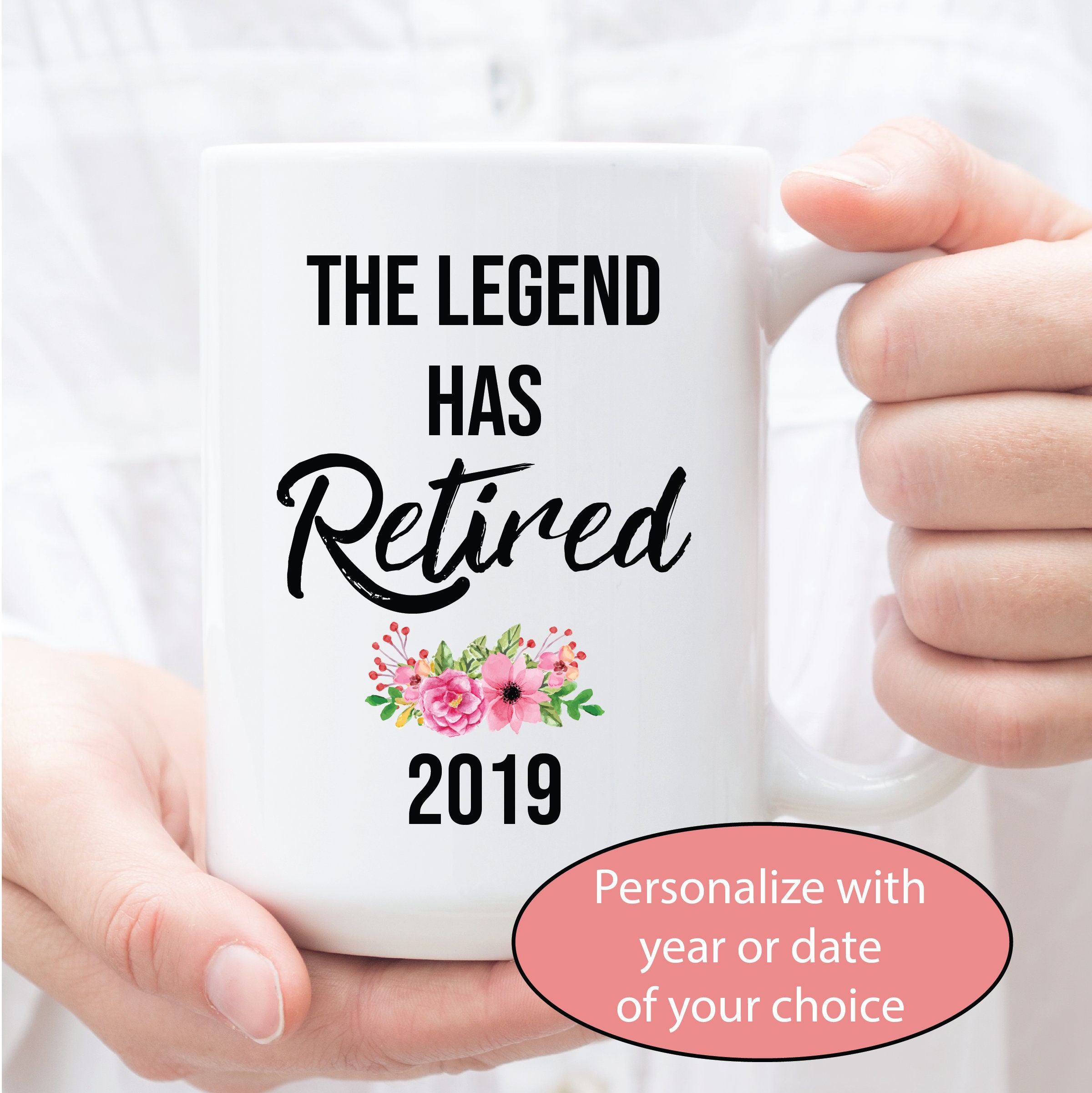 Retirement Gift for Women the Legend Has Retired 2019 Mug - Etsy