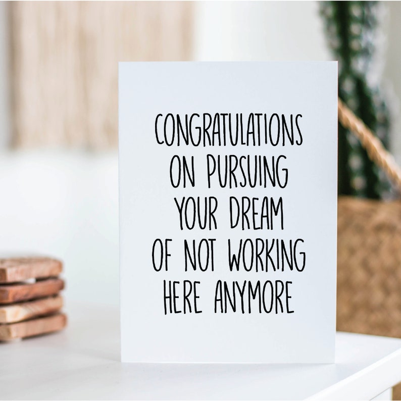 Coworker Goodbye Card Leaving Coworker Card Going Away Card Etsy
