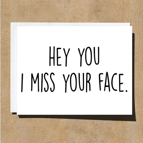 I Miss You Long Distance Friendship Relationship Card For Etsy