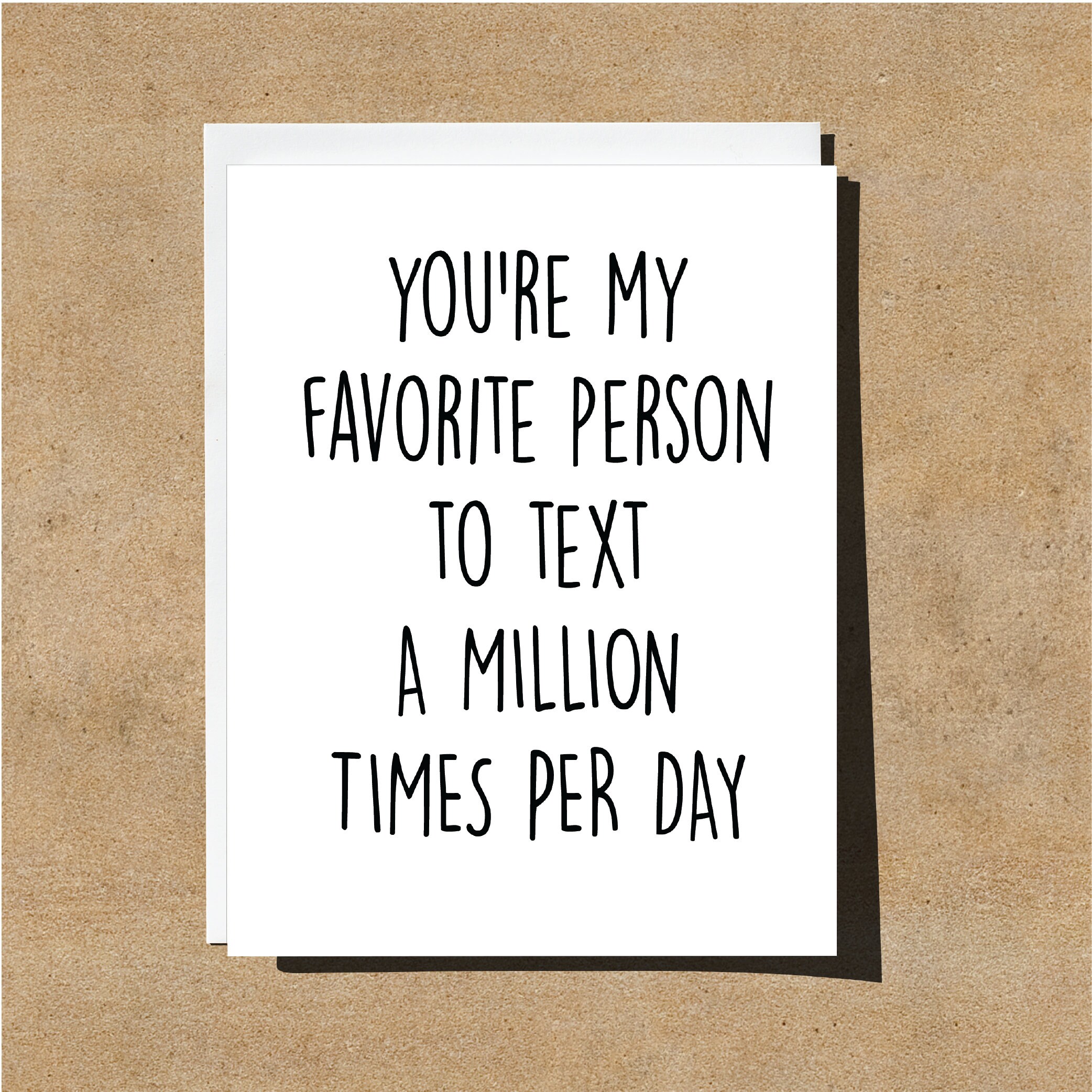 Boyfriend Card You're My Favorite Person to Text Funny | Etsy