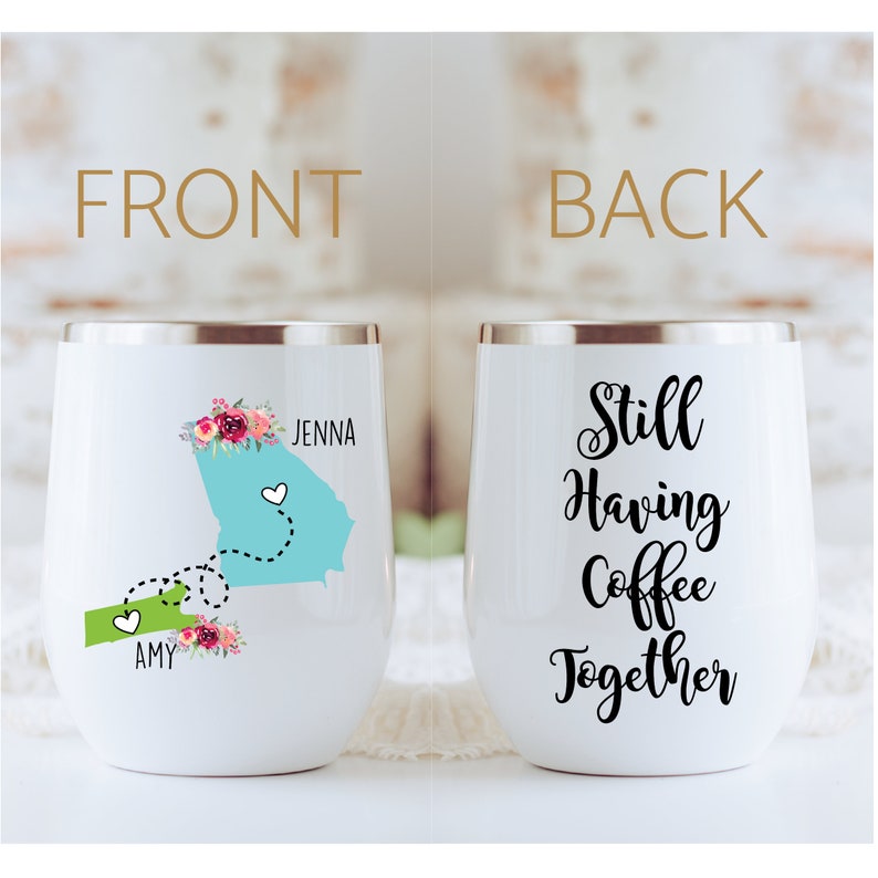 Long Distance Friendship Cup State to State Best Friends - Etsy New Zealand