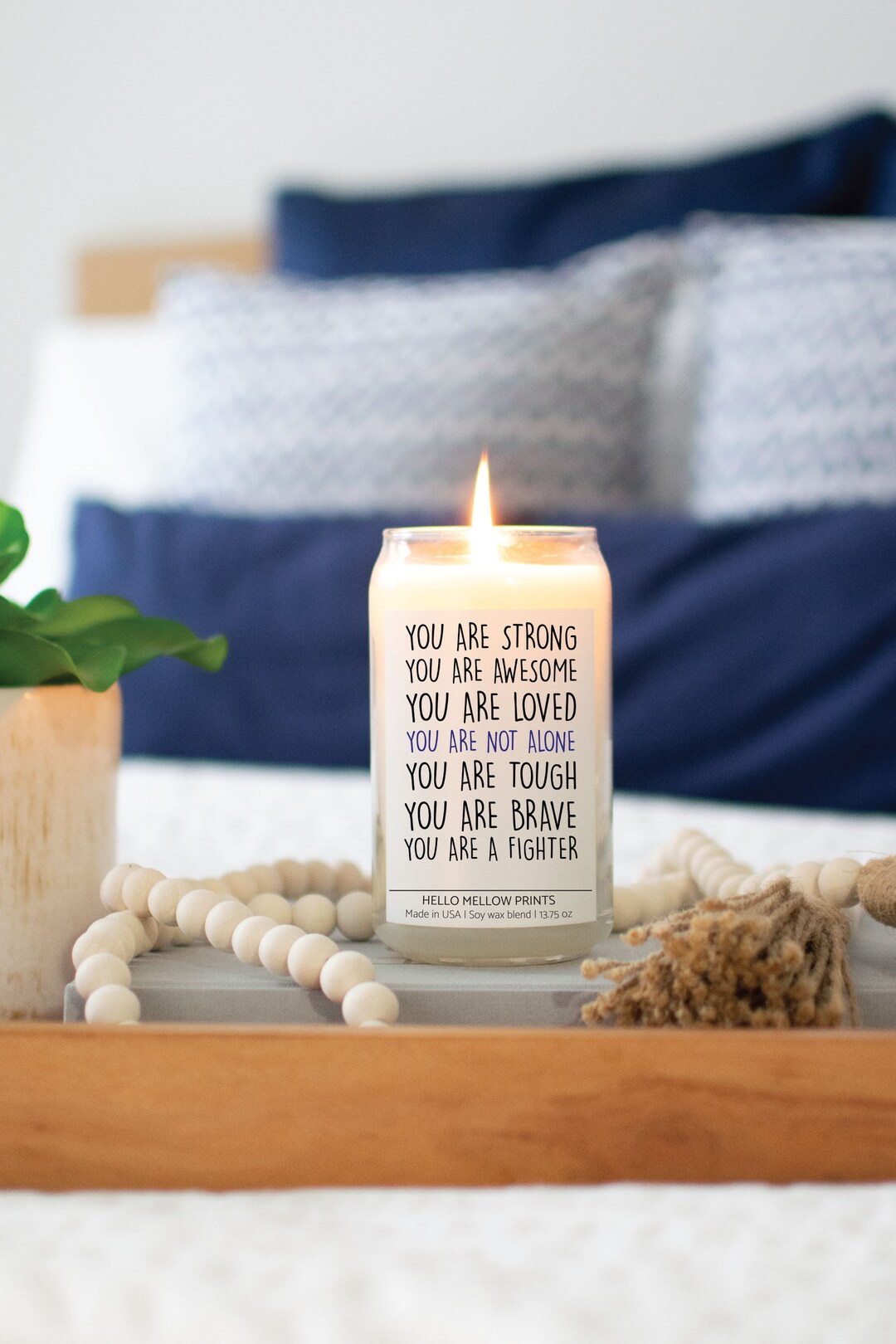 Thinking of You Candle, Encouragement Candle, Affirmation Candle ...