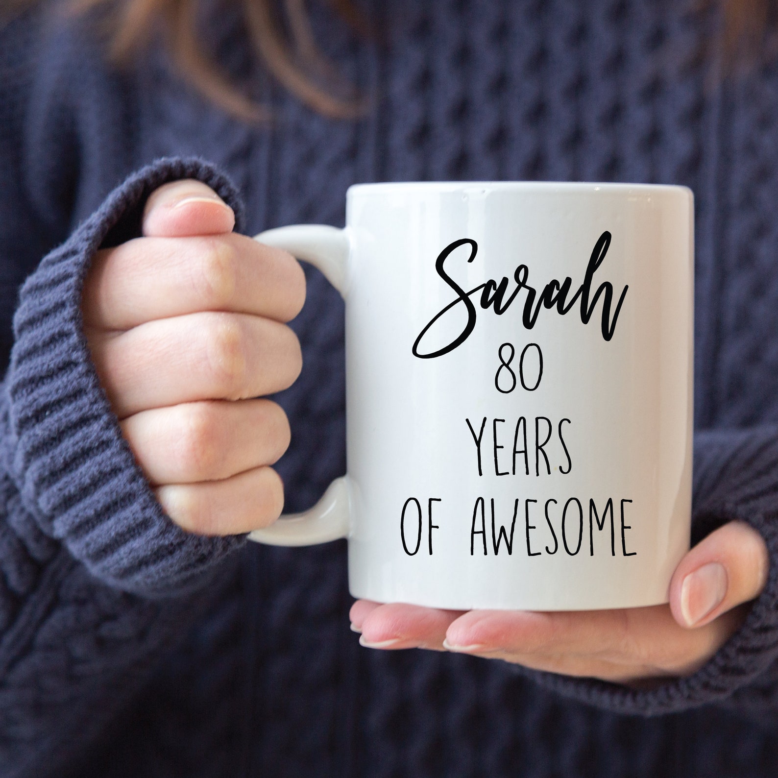 Custom 80th Birthday Cup for Her Personalized 80th Birthday - Etsy